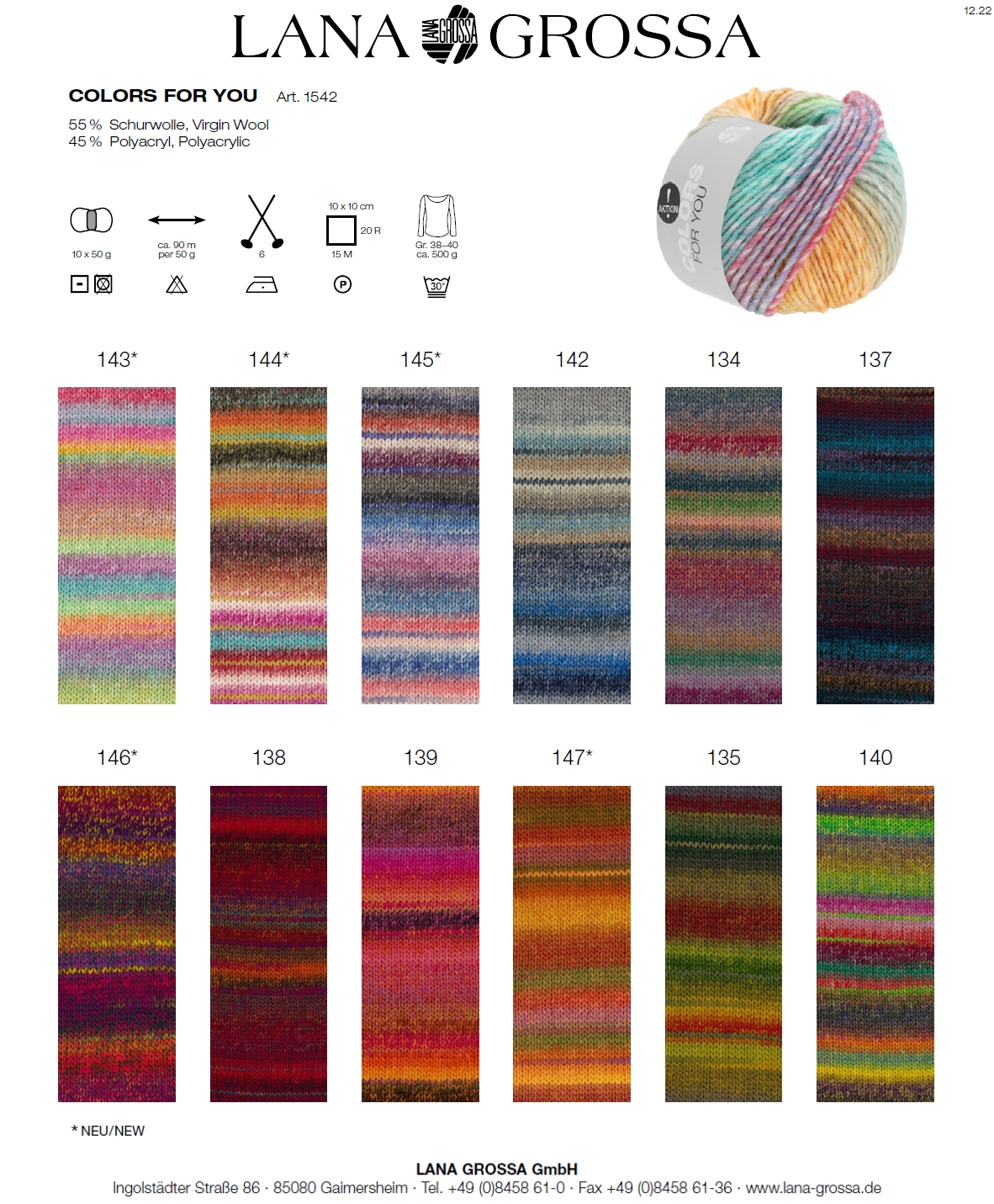 Lana Grossa Colors for You : Arte P Shop